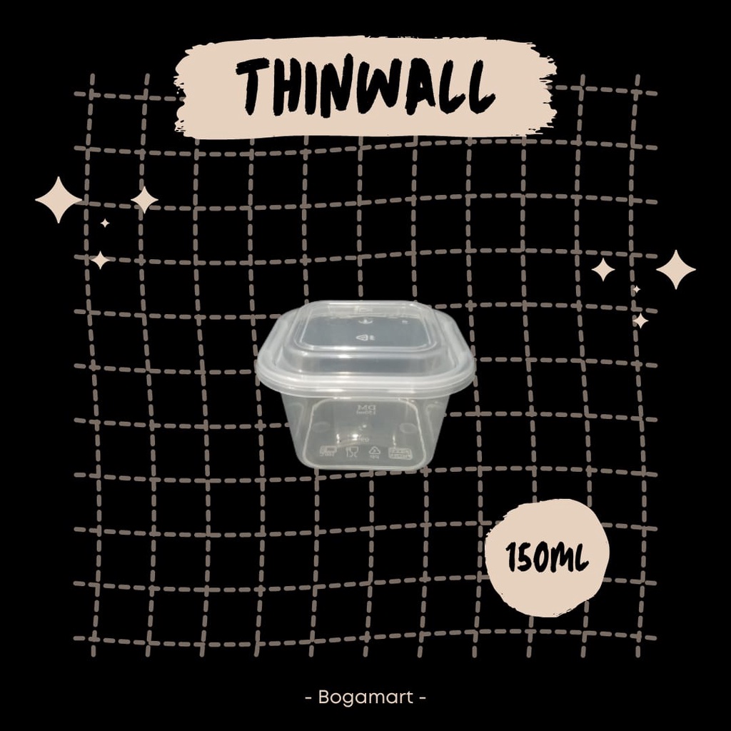 Jual Thinwall DM Square 150ml / Food Container / Packaging Makanan ...