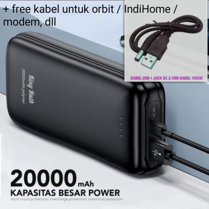 Jual Powerbank + kabel power modem/IndiHome / orbit | Shopee Indonesia