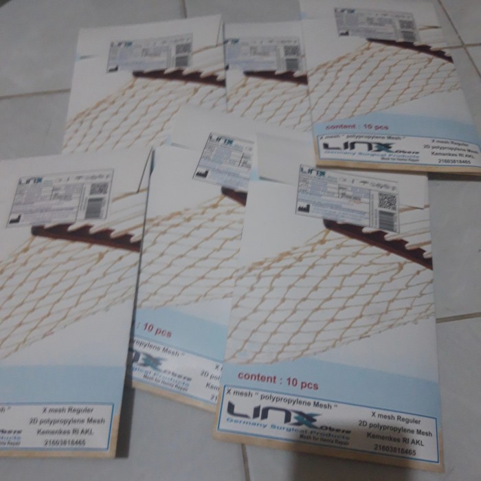 Jual HERNIA MESH / BENANG OPERASI POLYPROPYLENE 6 X 11 CM (10 PCS ...