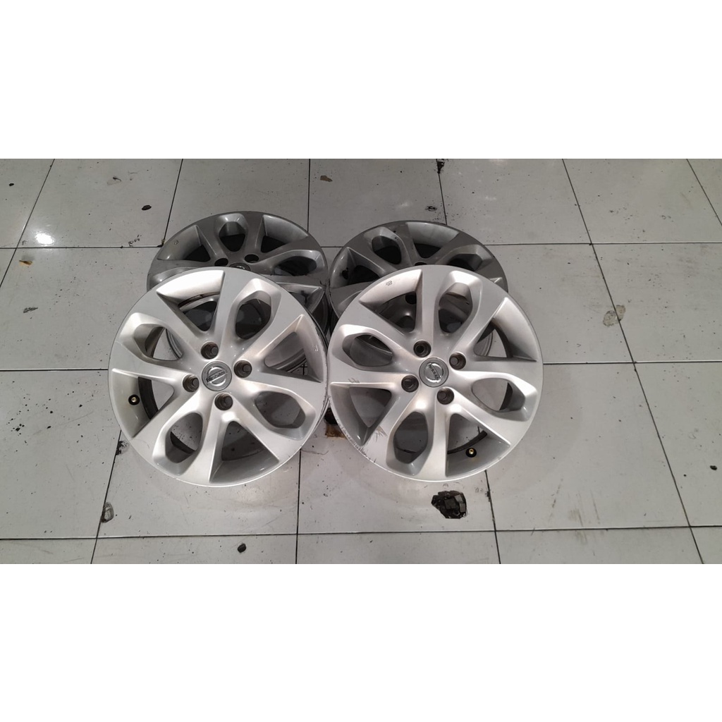 Jual Velg Mobil Bekas Seken Nissan March Ring 15 Pcd 4x100 + Ban Dunlop ...