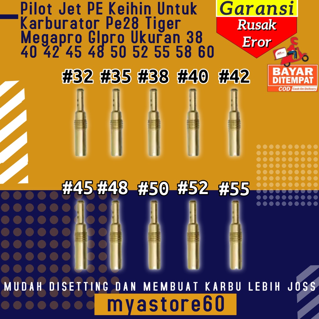 Jual Pilot Jet PJ Karbu PE Keihin Untuk Karburator Carbu Mega Pro Gl Pro Pe28 PE24 PE26 Tiger ...