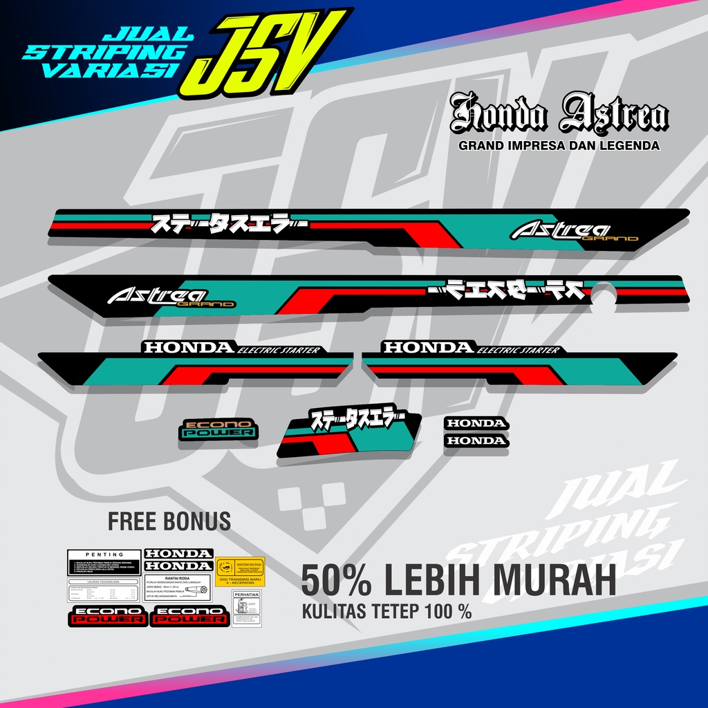 Jual Stiker Astrea Grand Striping Honda Astrea Prima Variasi 1992 1993 ...