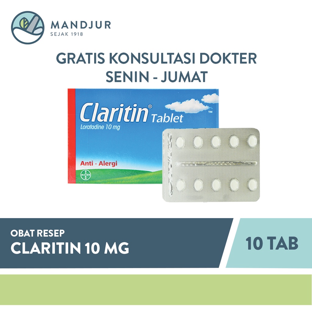 Jual Claritin 10 Mg Strip 10 Tablet | Shopee Indonesia