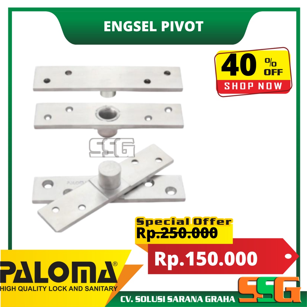 Jual Engsel Pivot Stainless PALOMA PVP 202 Pivot Hinge | Shopee Indonesia