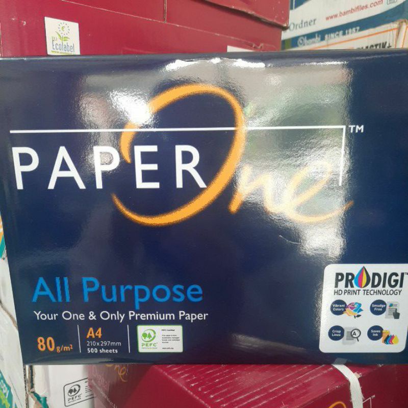Jual KERTAS PRINT A4 80 GSM / 80 GRAM PAPERONE (1) RIM | Shopee Indonesia