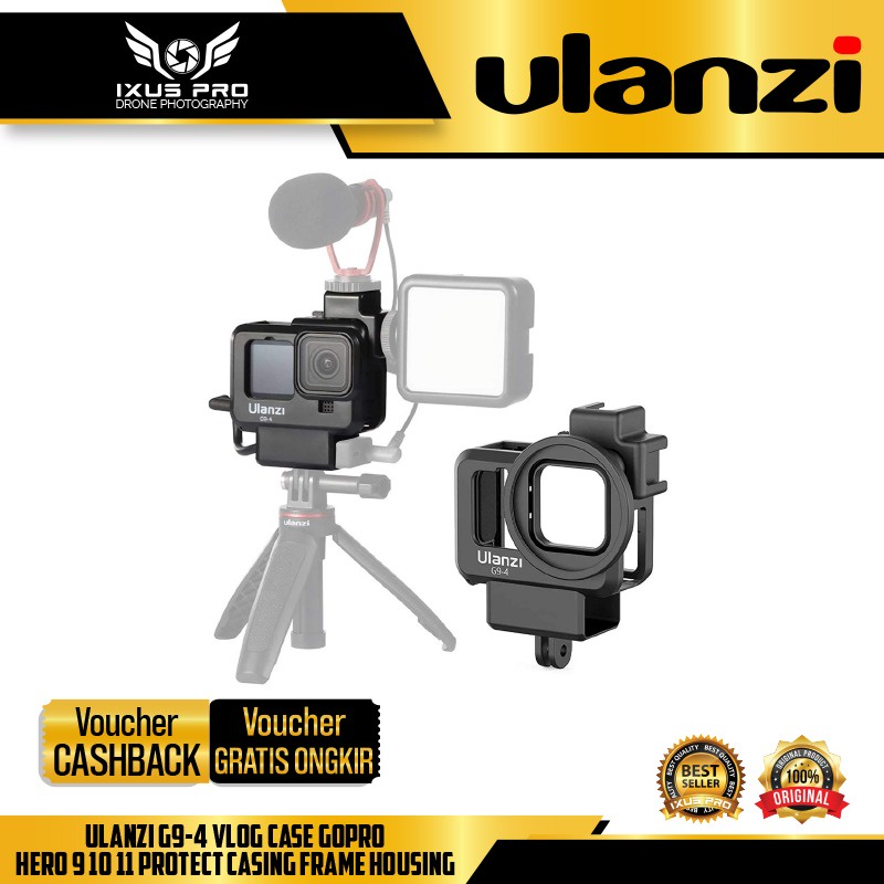 Jual ULANZI G9-4 Vlog Case GoPro Hero 9 10 11 Protect Casing Frame Housing | Shopee Indonesia