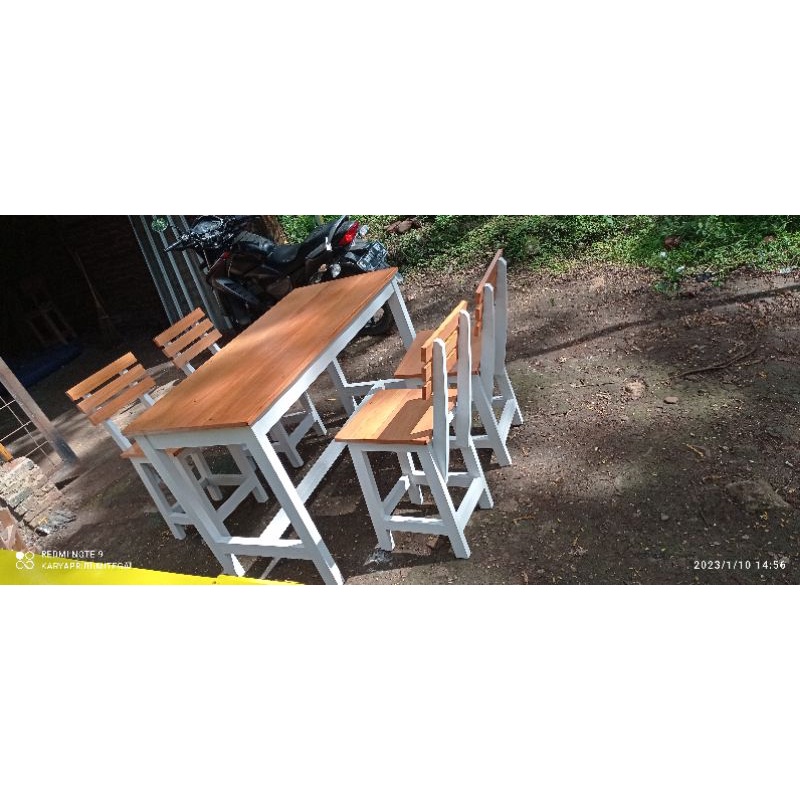 Jual meja set caffe meja set warung makan serbaguna | Shopee Indonesia