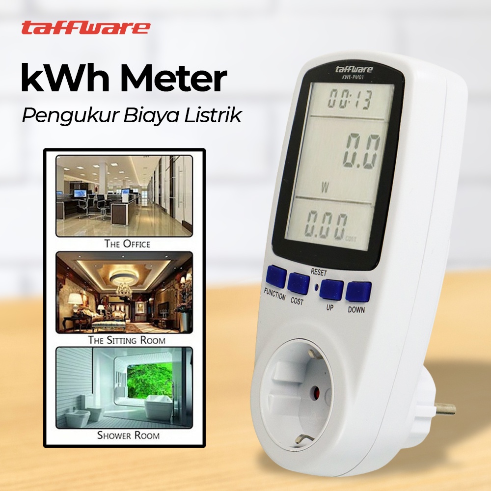 Jual Taffware Digital Watt Voltage Meter Pengukur KWH Meter Listrik ...