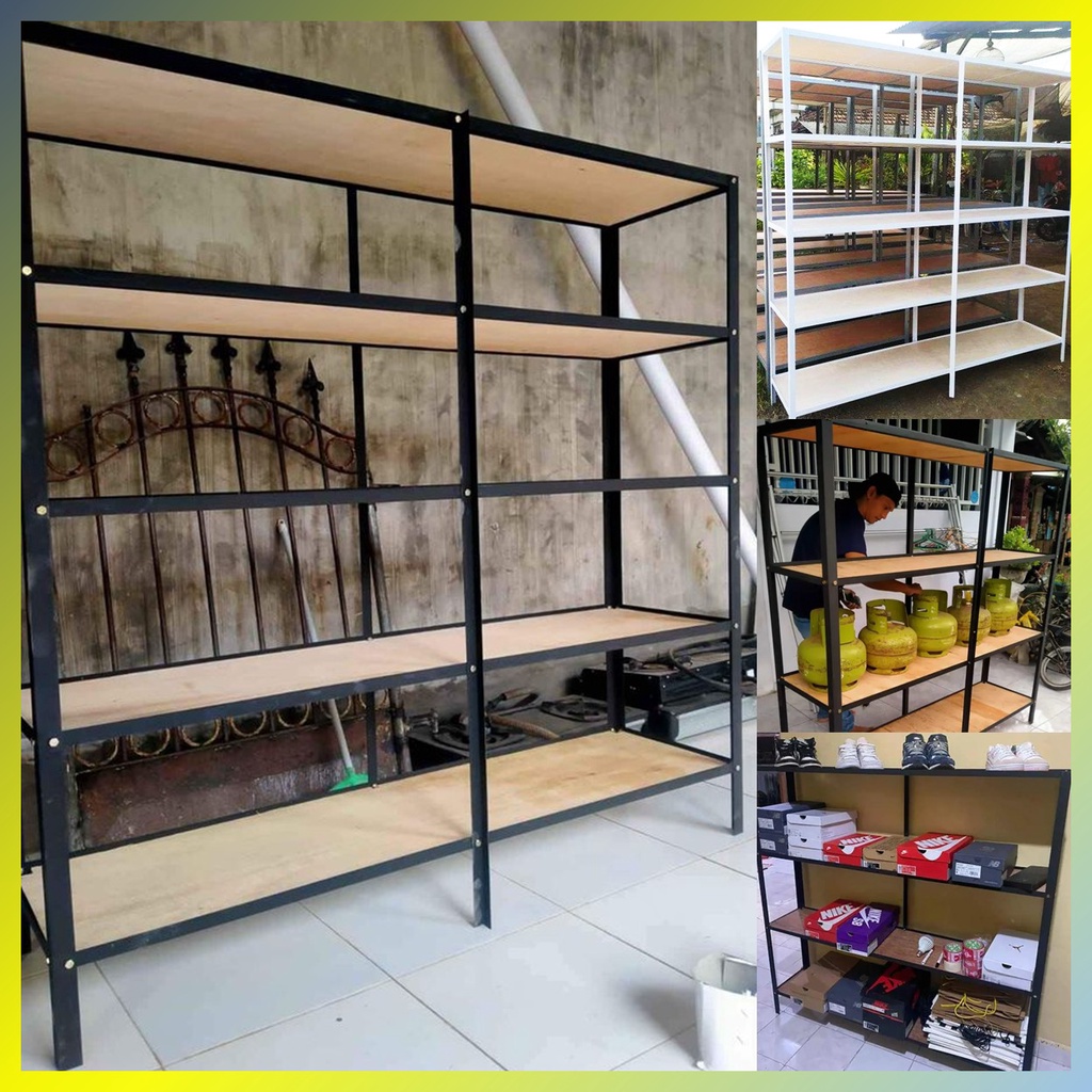 Jual Rak Siku Besi 5Susun P200xT200xL50 Susun Serbaguna Murah ...