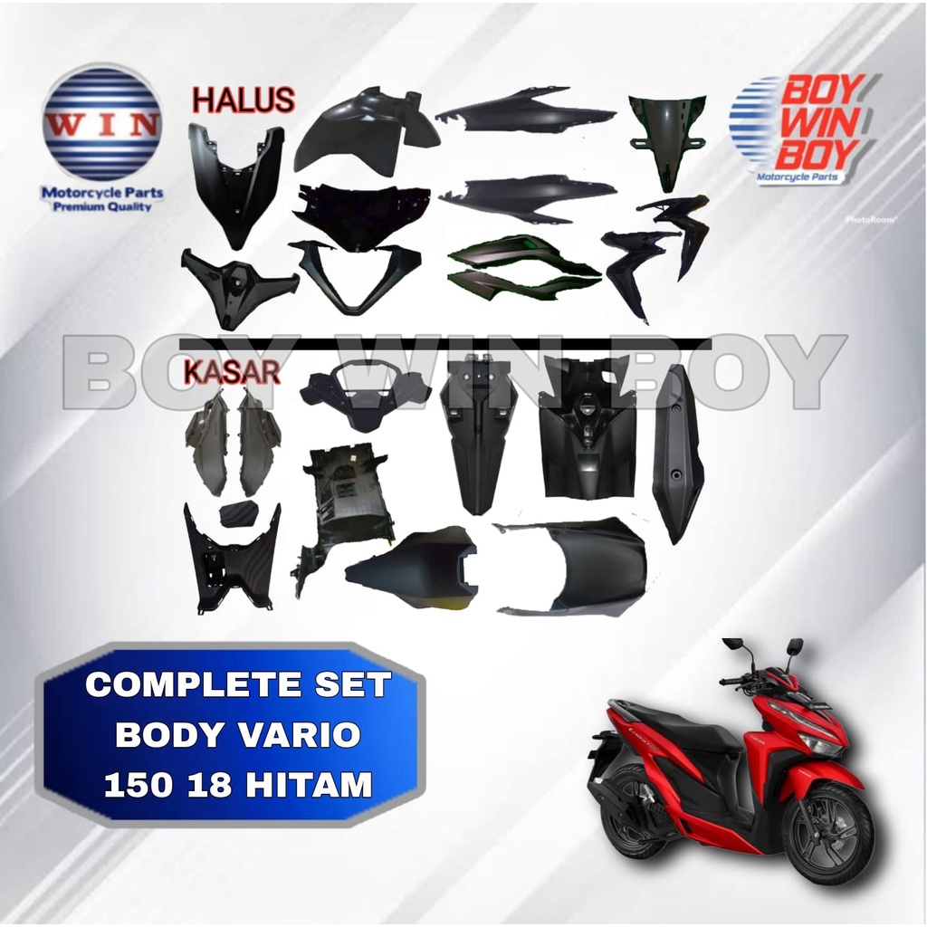 Jual COMPLETE SET BODY VARIO 150 18 HITAM MERK WIN | Shopee Indonesia