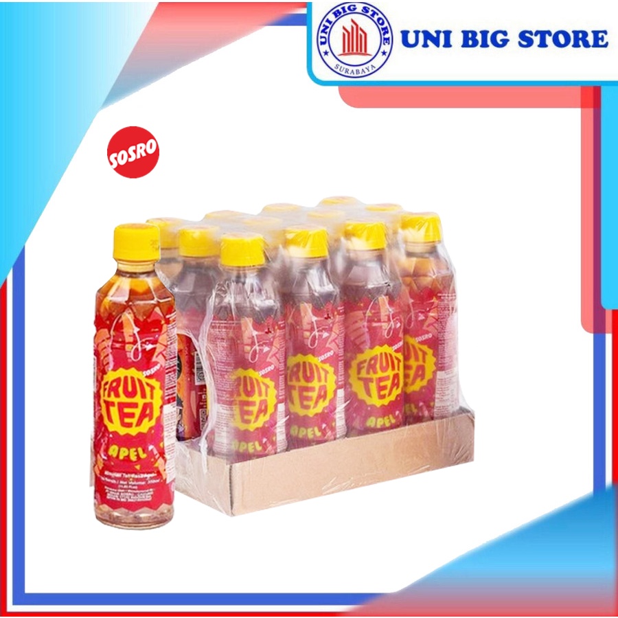 Jual Sosro Fruit Tea Apple Bottle 350 ml x 12 pcs DUS Teh Botol Apel ...