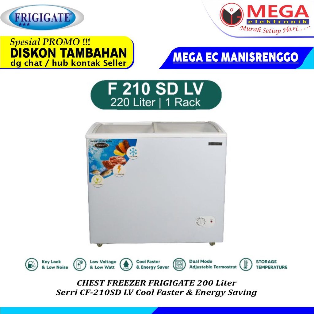 Jual FRIGIGATE CHEST FREEZER CF-210SD LV 200 LITER COOL FASTER | Shopee ...