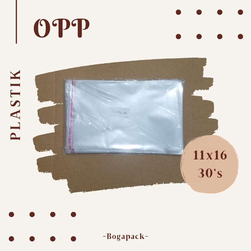 Jual Plastik OPP 11x16cm 30's isi 100pcs / Plastik OPP Bening / Plastik ...