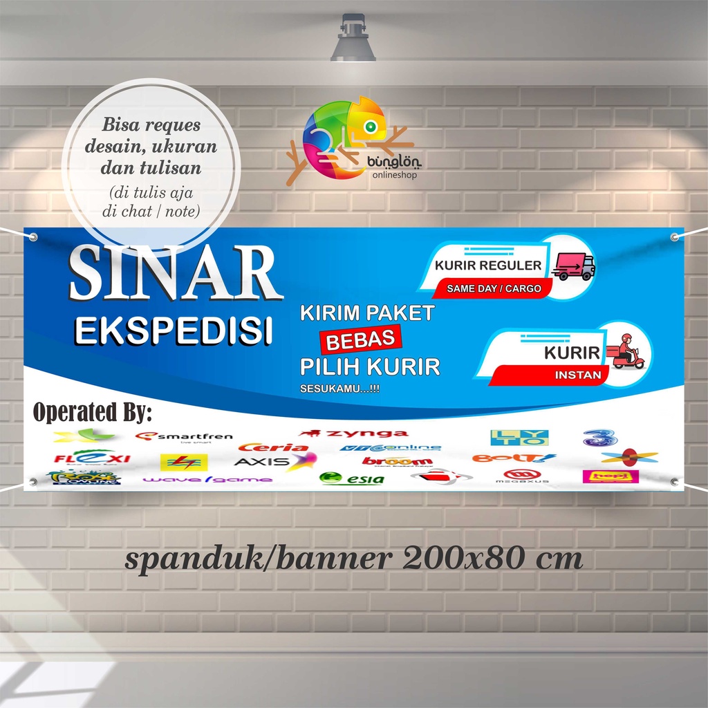 Jual Spanduk Banner 200x80 Cm Ekspedisi Sinar, JNE, J&T, POS, Ninja ...