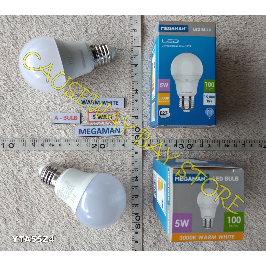 Jual LAMPU LED 5W MEGAMAN PUTIH KEKUNINGAN 4000K YTA55Z4 | Shopee Indonesia
