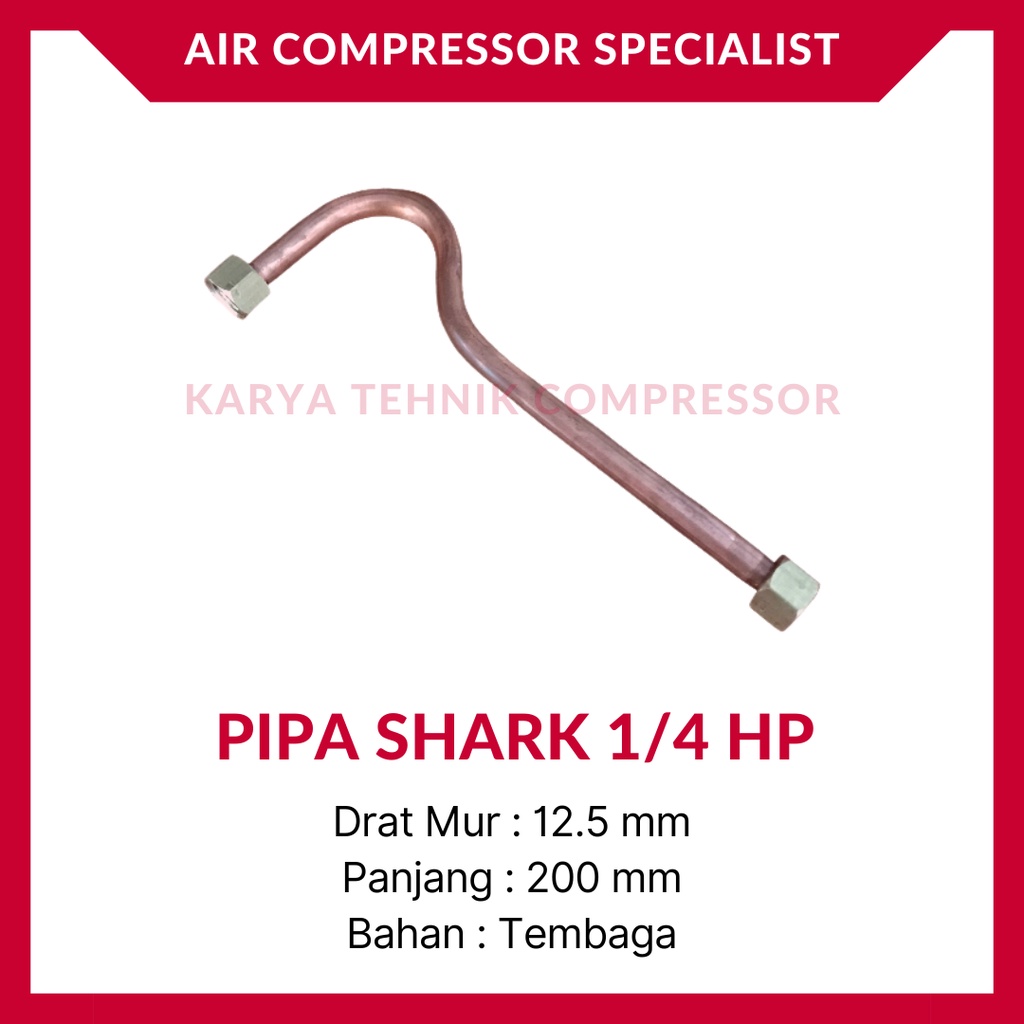 Jual Pipa Silinder ke Check Valve Kompresor Udara SHARK 1/4 HP | Shopee ...