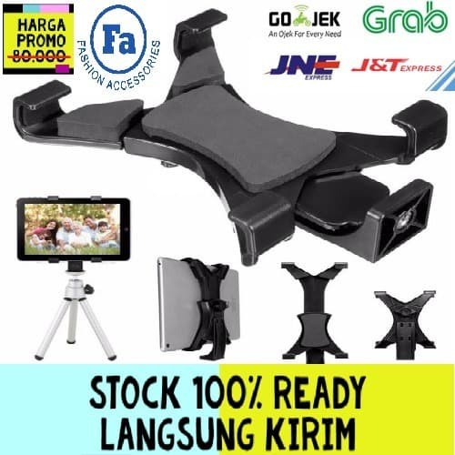Jual Universal Tablet Holder Mount 1/4 Screw Bracket Tripod | Shopee ...