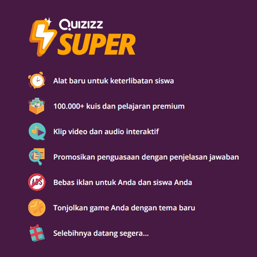 Jual Akun Quizizz Super Premium 7 Hari (500 Partisipan) | Shopee Indonesia