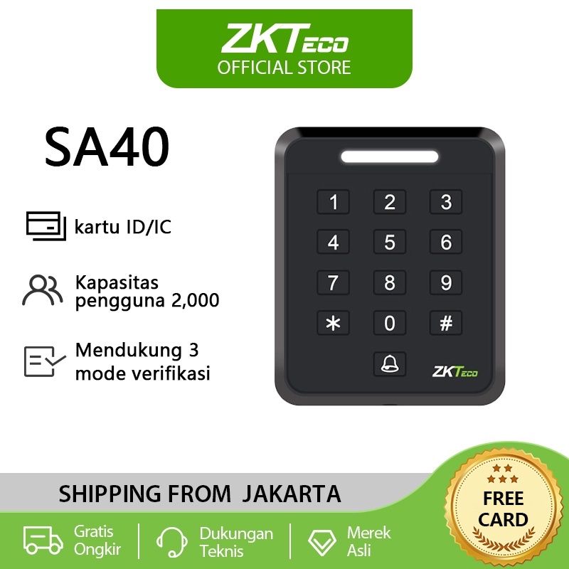 Jual [CLEARANCE SALE] SA40 Series ZKTeco ID/IC Card RFID Controller ...