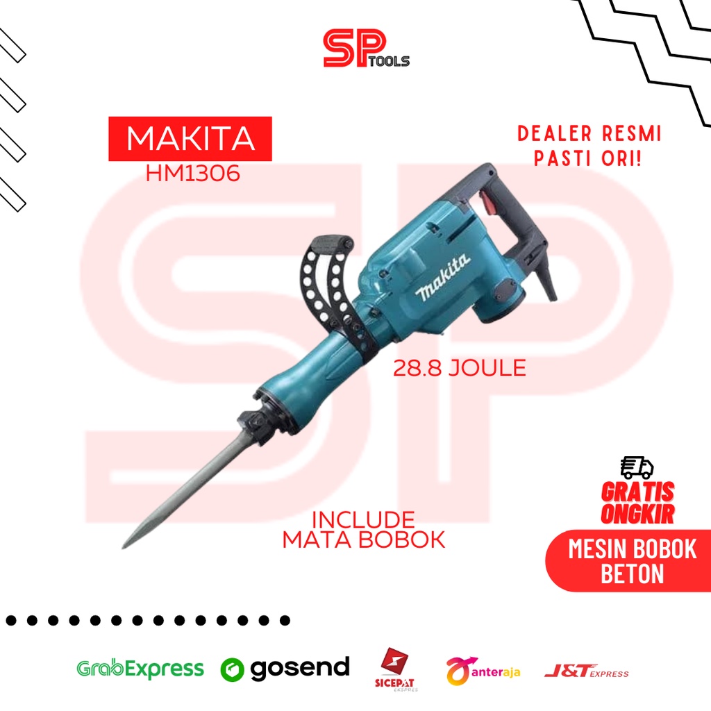 Jual MESIN BOBOK BETON / DEMOLITION / JACK HAMMER MAKITA HM1306 / HM 1306 | Shopee Indonesia