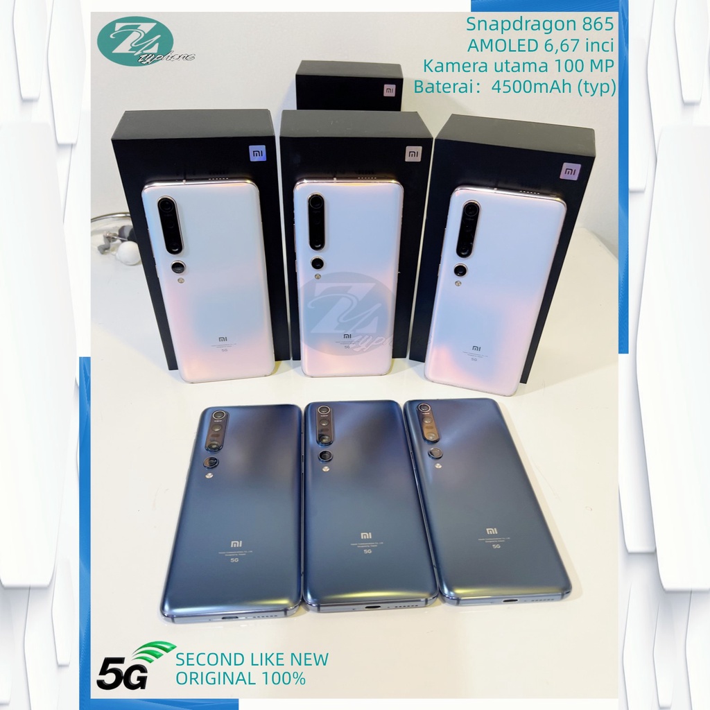 Jual Xiaomi 10 Pro/Xiaomi 10 5G 2Sim Snapdragon 865 Garansi Sinyal ...