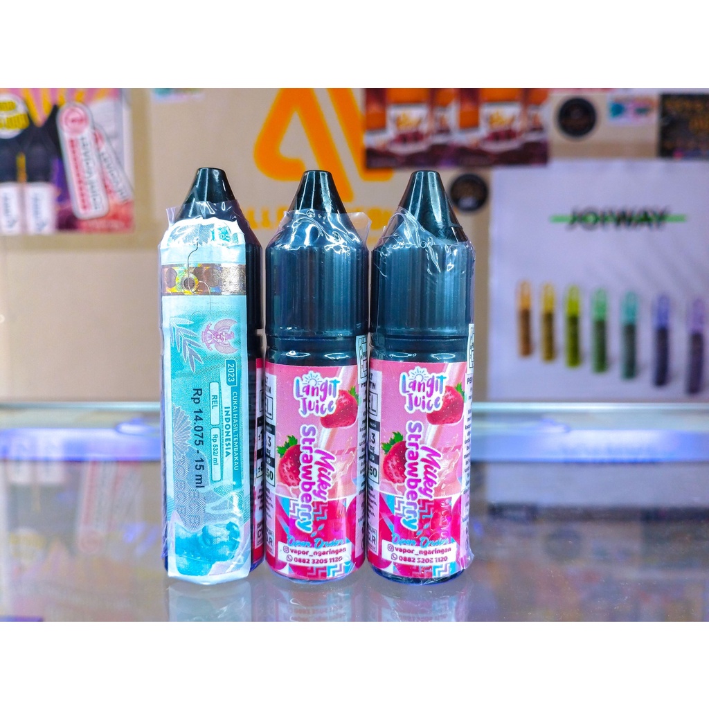 Jual Liquid freebase 15ml terbaru langit juice MILKY-STRAWBERRY ...