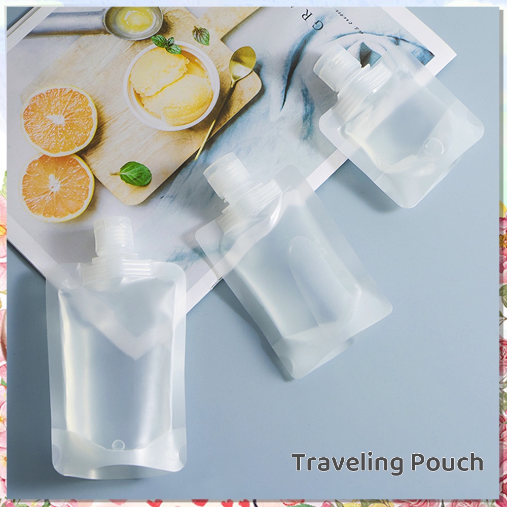Jual Travel Pouch Frosted Kecil Lotion & Spray Transparan Lucu Botol ...
