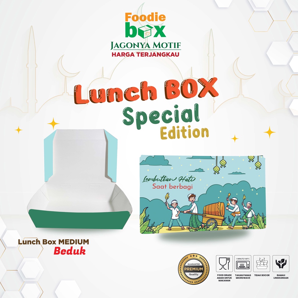 Jual Paper Lunch Box | Design Ramadhan | Kotak Nasi Kertas 50 pcs ...