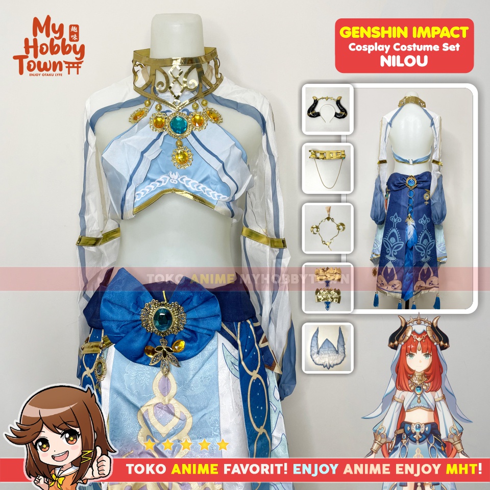 Jual Kostum Cosplay Anime Game Genshin Impact Nilou | Shopee Indonesia