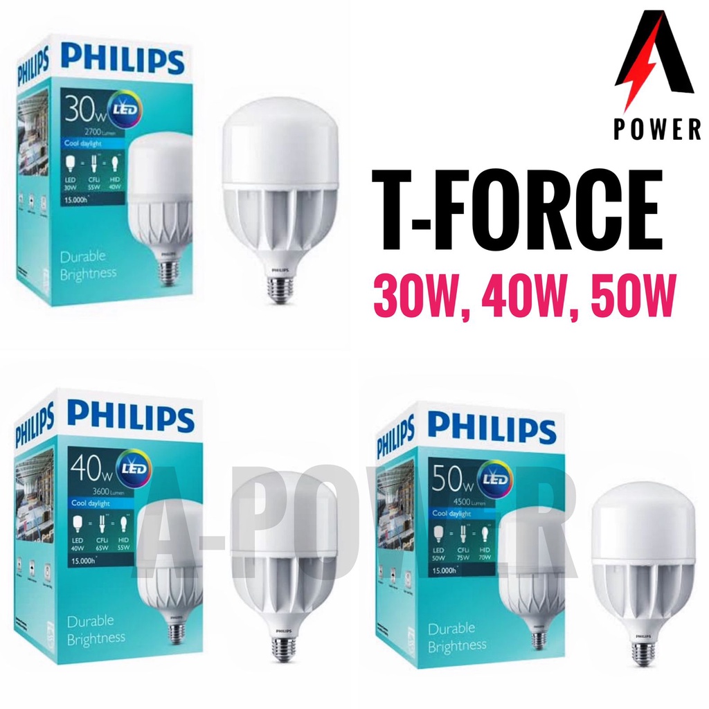 Jual Philips - Lampu LED Bulb/Bohlam 30W, 40W, 50W (Putih) | Shopee ...