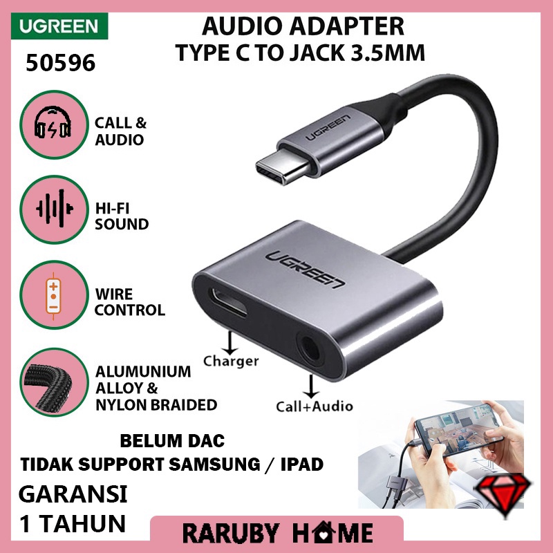 Jual UGREEN Adapter Audio Converter Handsfree USB Type C To USB C Port ...