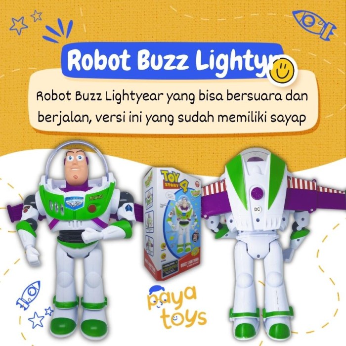Jual MAINAN ROBOT BUZZ LIGHTYEAR TOY STORY 4 VERSI SAYAP NYALA DAN ...