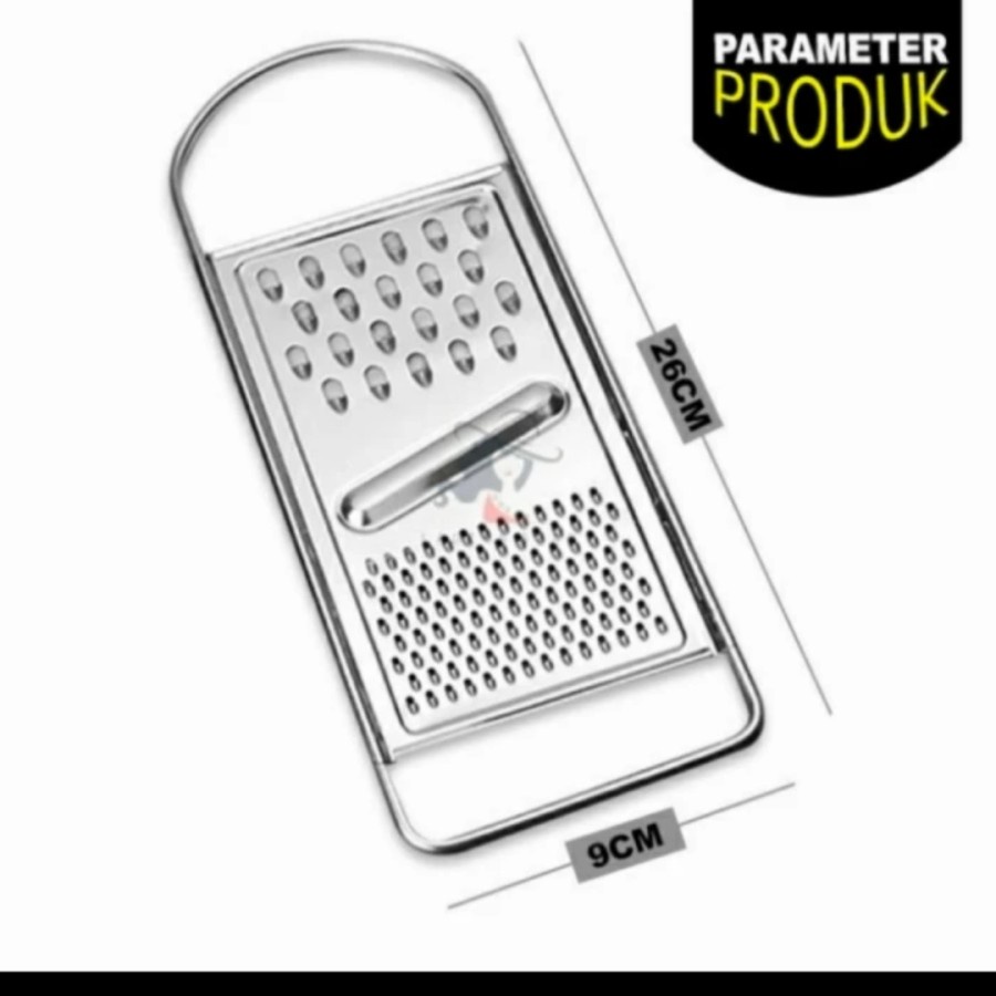 Jual Parutan 3 Ukuran 3 Size in 1 Buah Keju Sayur Grater Stainless ...