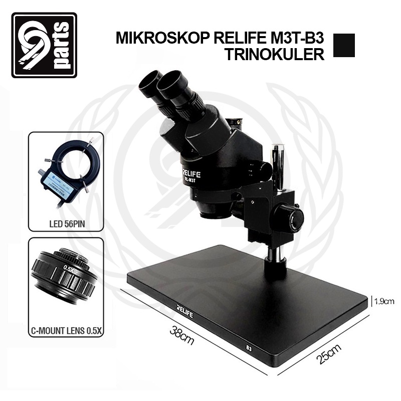 Jual Mikroskop Trinokuler Relife M3T-B3+LED / Mikroskop Digital Ways TC ...