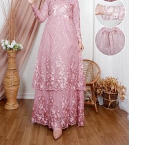 Jual ← (MODEL BARU) GAMIS YADIRA BUSUI TILE TINGKAT/FULL BRUKAT ...