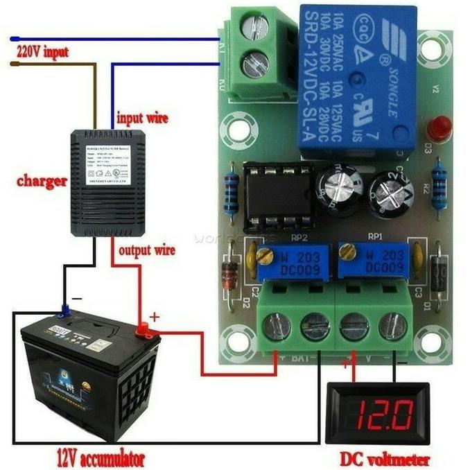 Jual Modul Control Otomatis Charger Battery Accu Aki 12V rajaav77 ...
