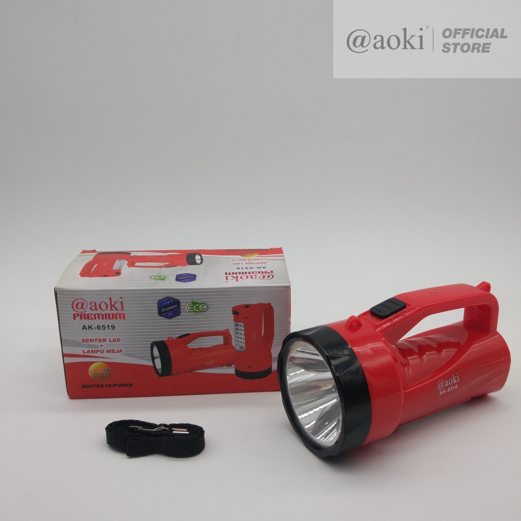 Jual AOKI Senter led 1w+18smd lampu samping lampu darurat | Shopee ...