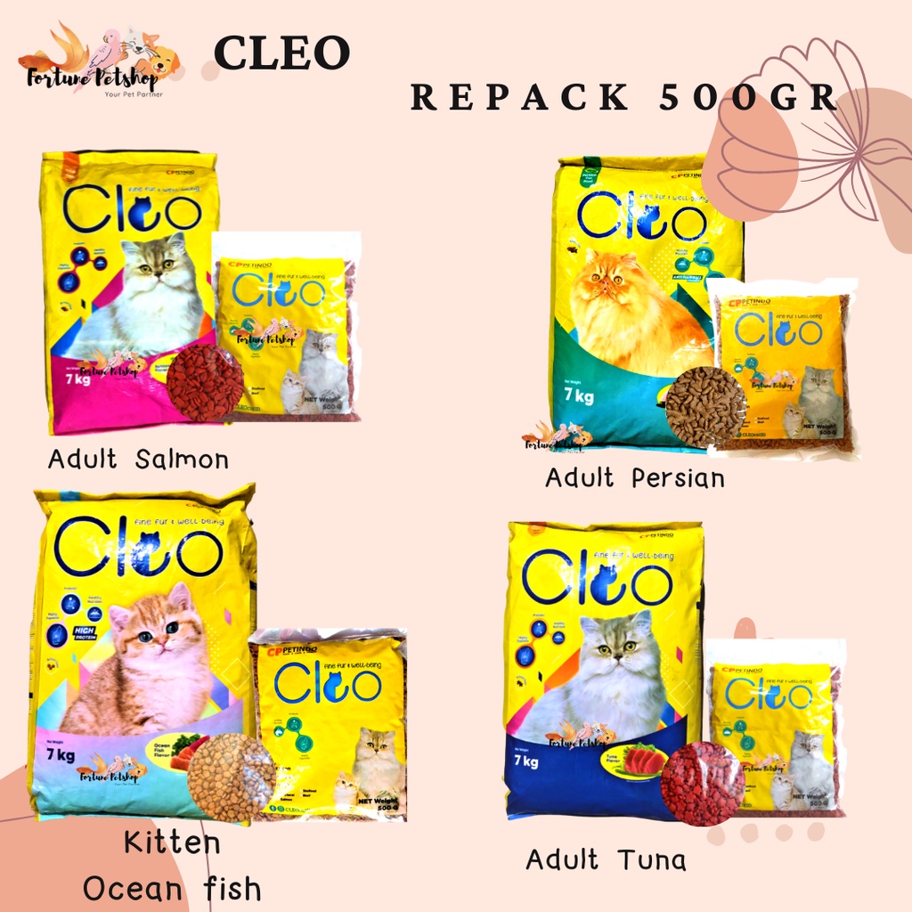 Jual Cleo Repack 500 gr / Cleo adult persian/Cleo tuna /Cleo salmon ...