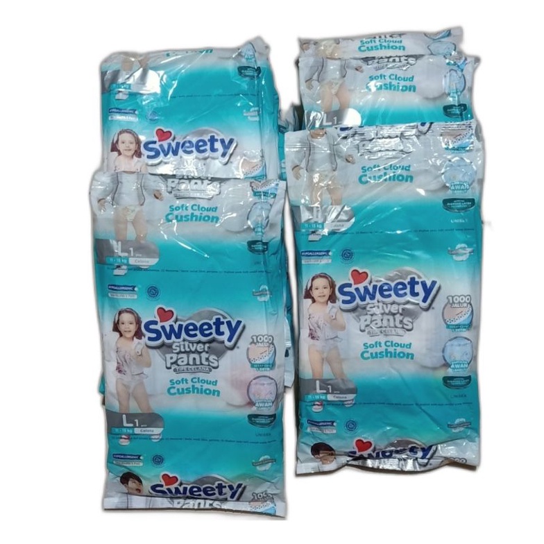 Jual SWEETY SILVER PANTS L ( 1 RENCENG ISI 6PCS) | Shopee Indonesia