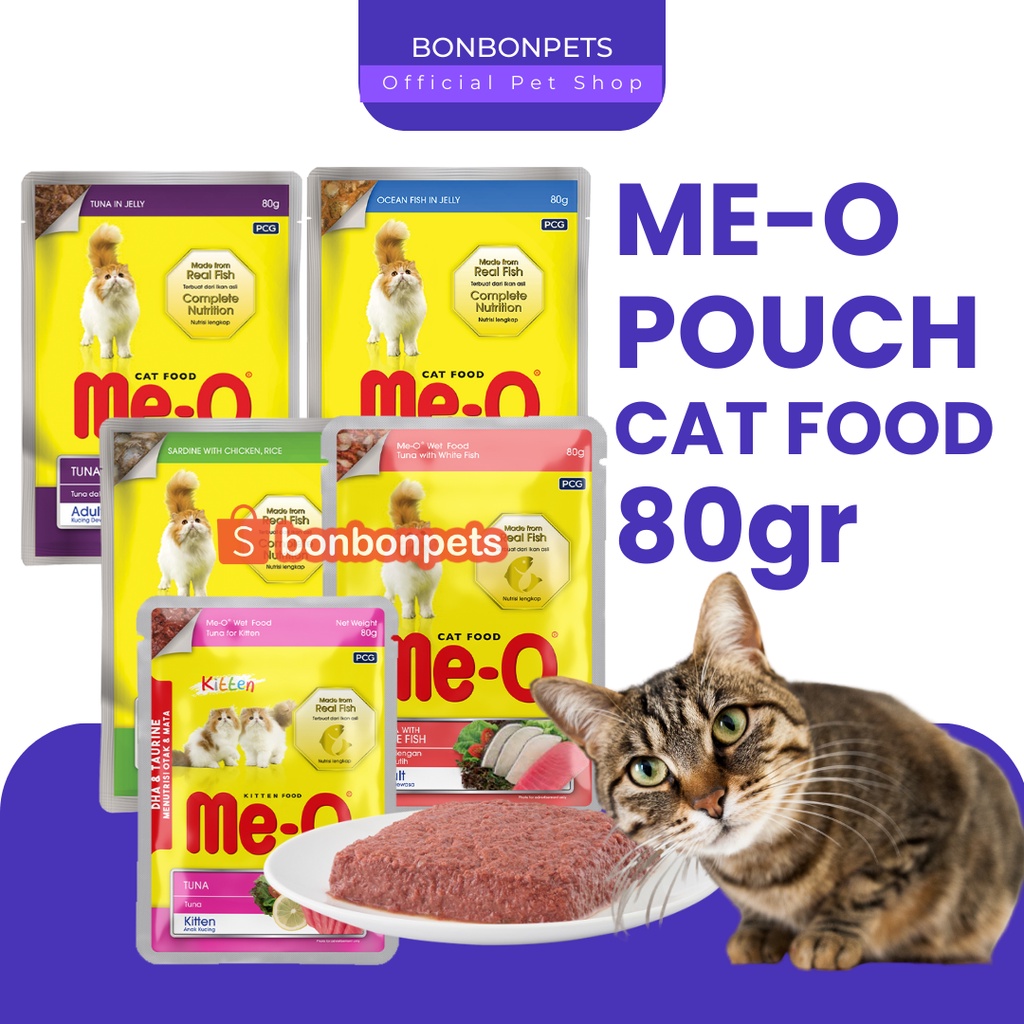 Jual Meo Pouch Sachet 80gr Makanan Kucing Basah Me-O Adult Kitten ...