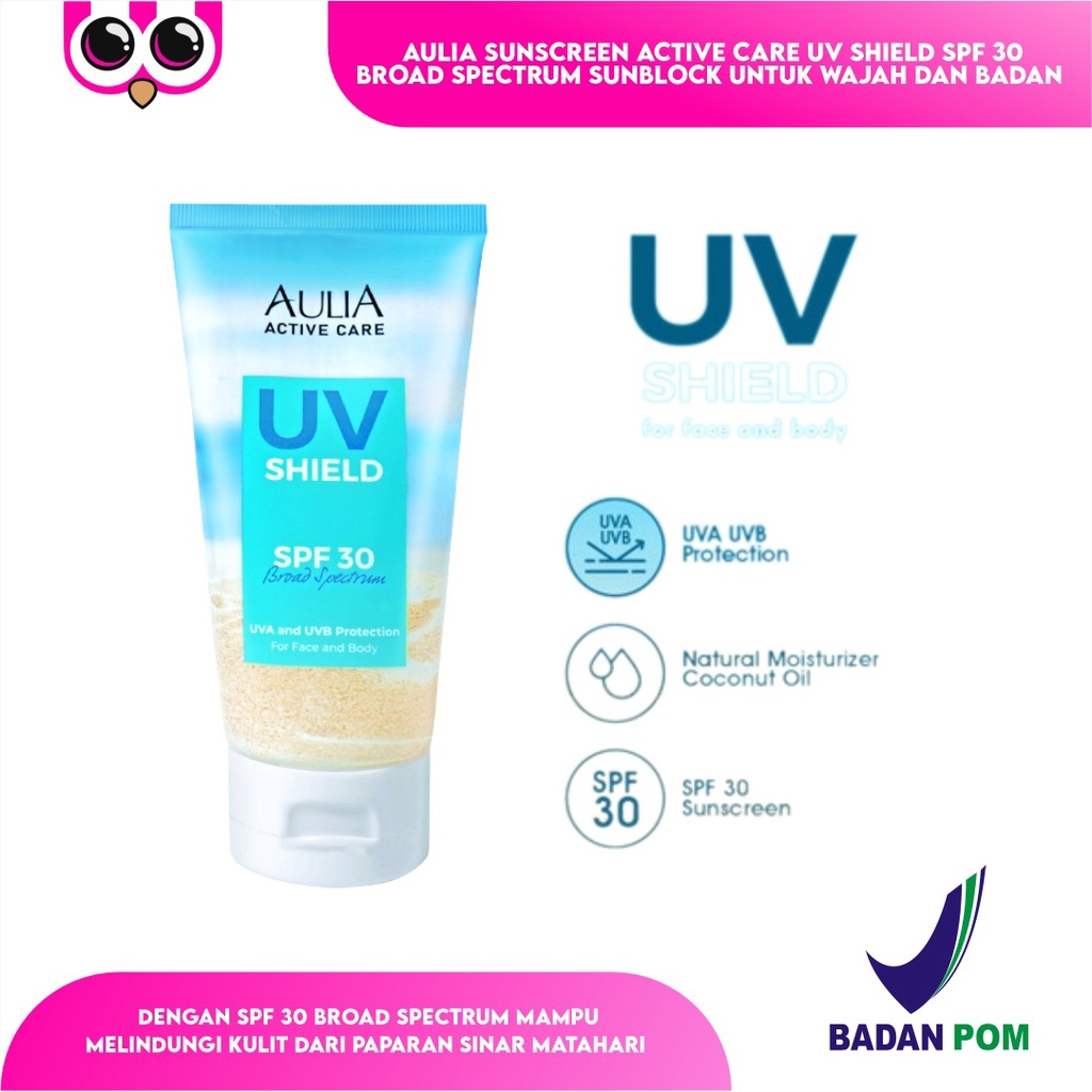 Jual AULIA SUNSCREEN ACTIVE CARE UV SHIELD SPF 30 BROAD SPECTRUM ...