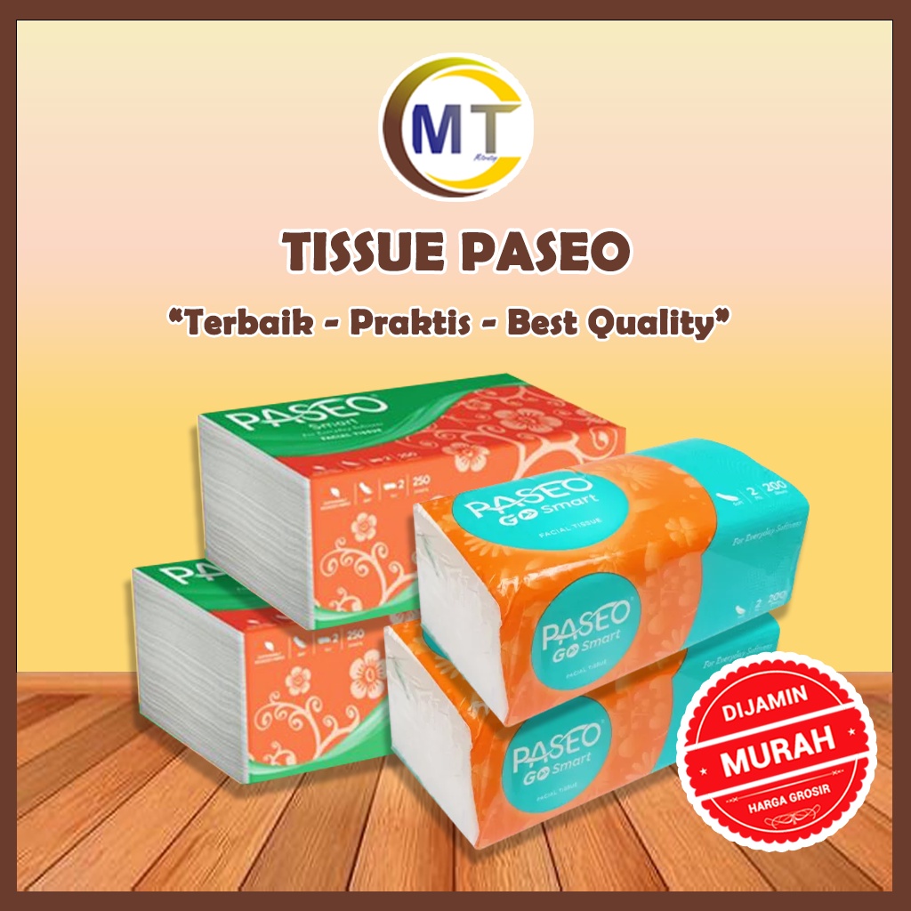 Jual Tissue Paseo 250 Sheets & 200 sheets 2 ply Facial Tisu Wajah Muka Tisu Makan Halus ...