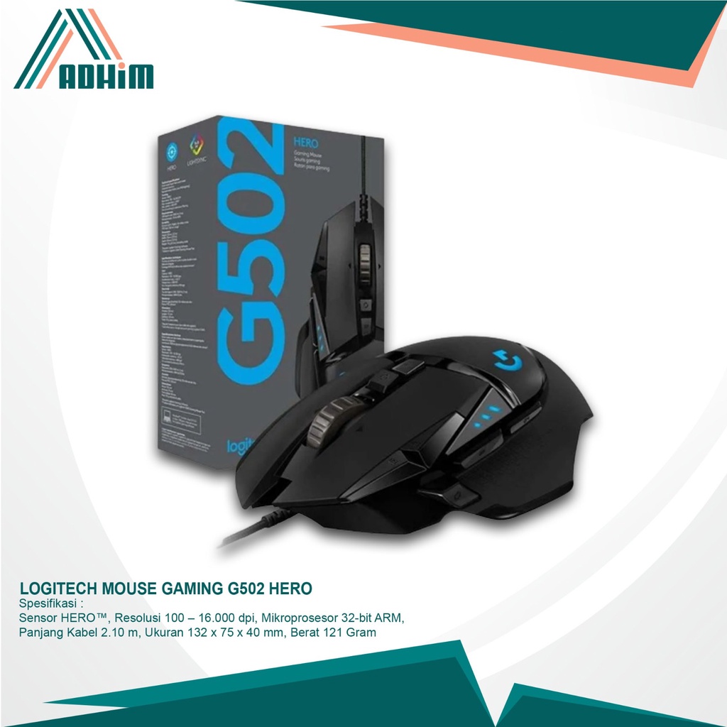 Jual Logitech G502 HERO High Performance Mouse Gaming Wired RGB G502 ...