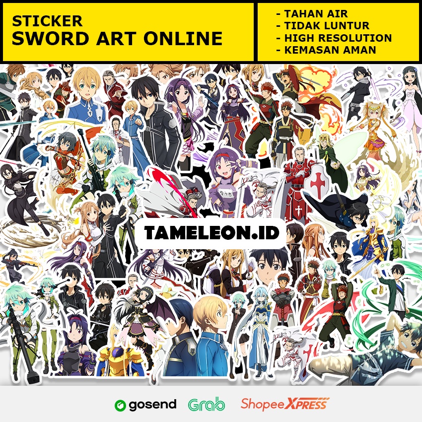 Jual Sticker Anime Sword Art Online kirito asuna sinon alice Sticker ...