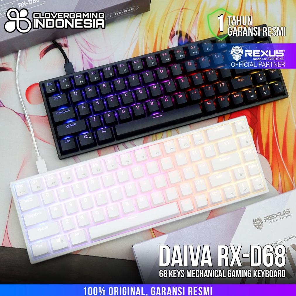 Jual Rexus DAIVA RX-D68 RGB - Mechanical Gaming Keyboard | Shopee Indonesia