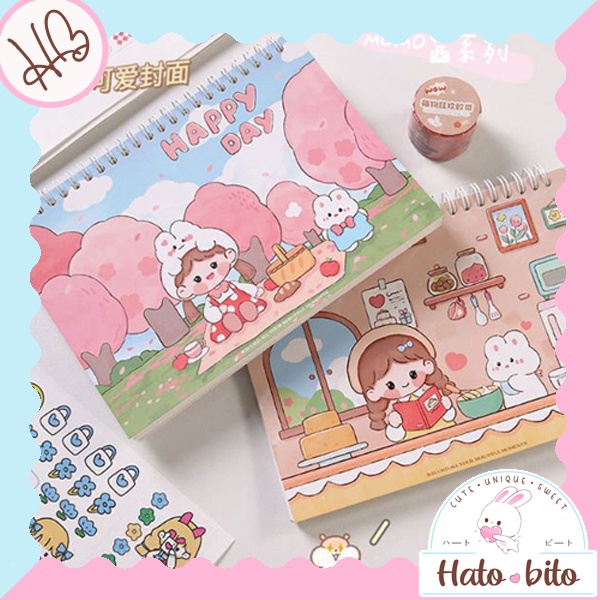 Jual Buku sticker kosong reusable bisa digunakan berulang kali buku ...