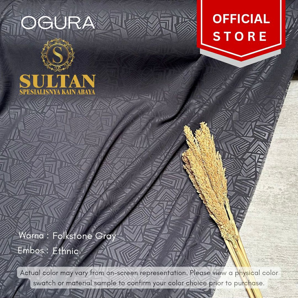 Jual 50CM EMBOS ETHNIC OGURA FOLKSTONE GRAY KAIN ABAYA SULTAN | Shopee ...