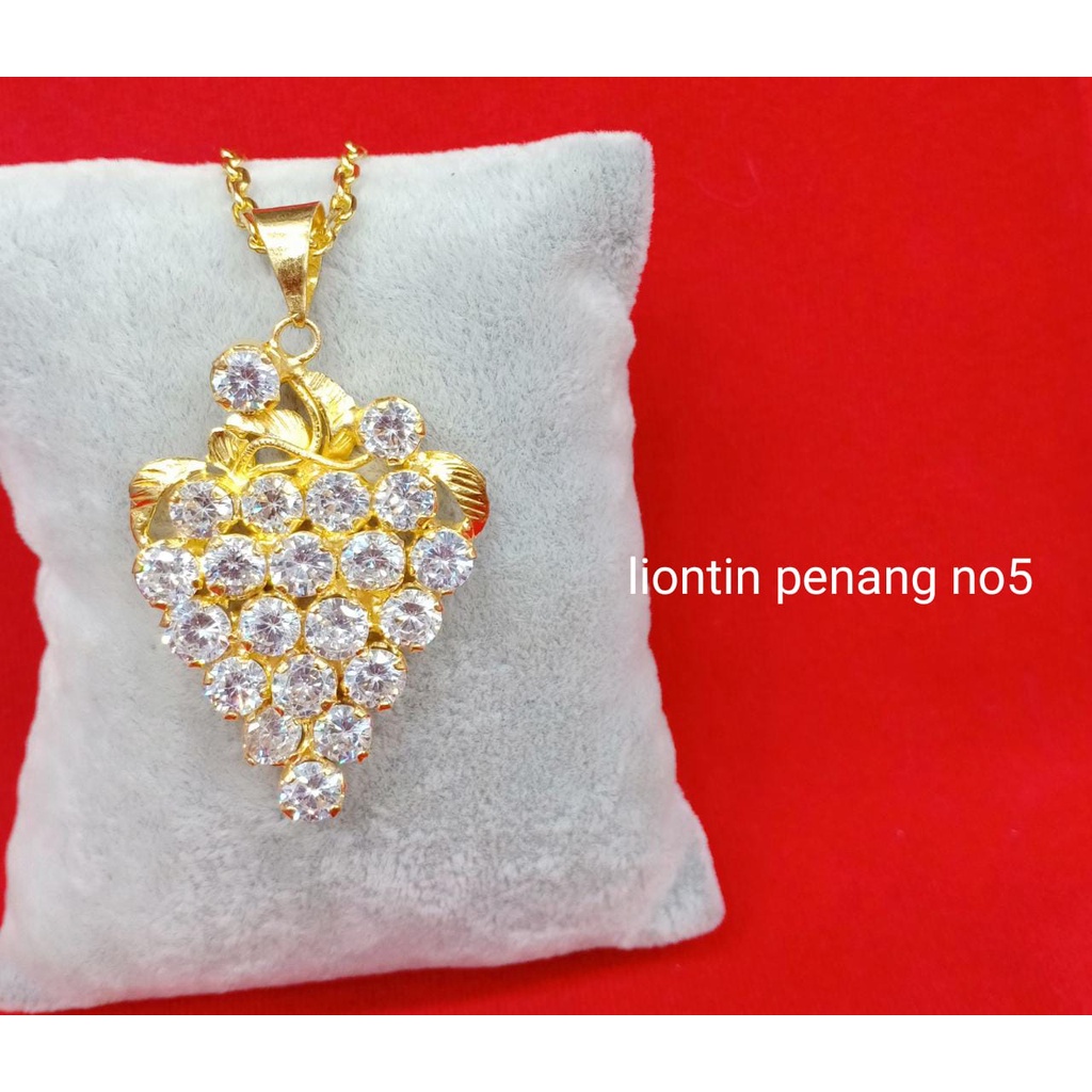 Jual Kalung Anggur Warna Gold Mata Ada Size besar dan Kecil | Shopee ...