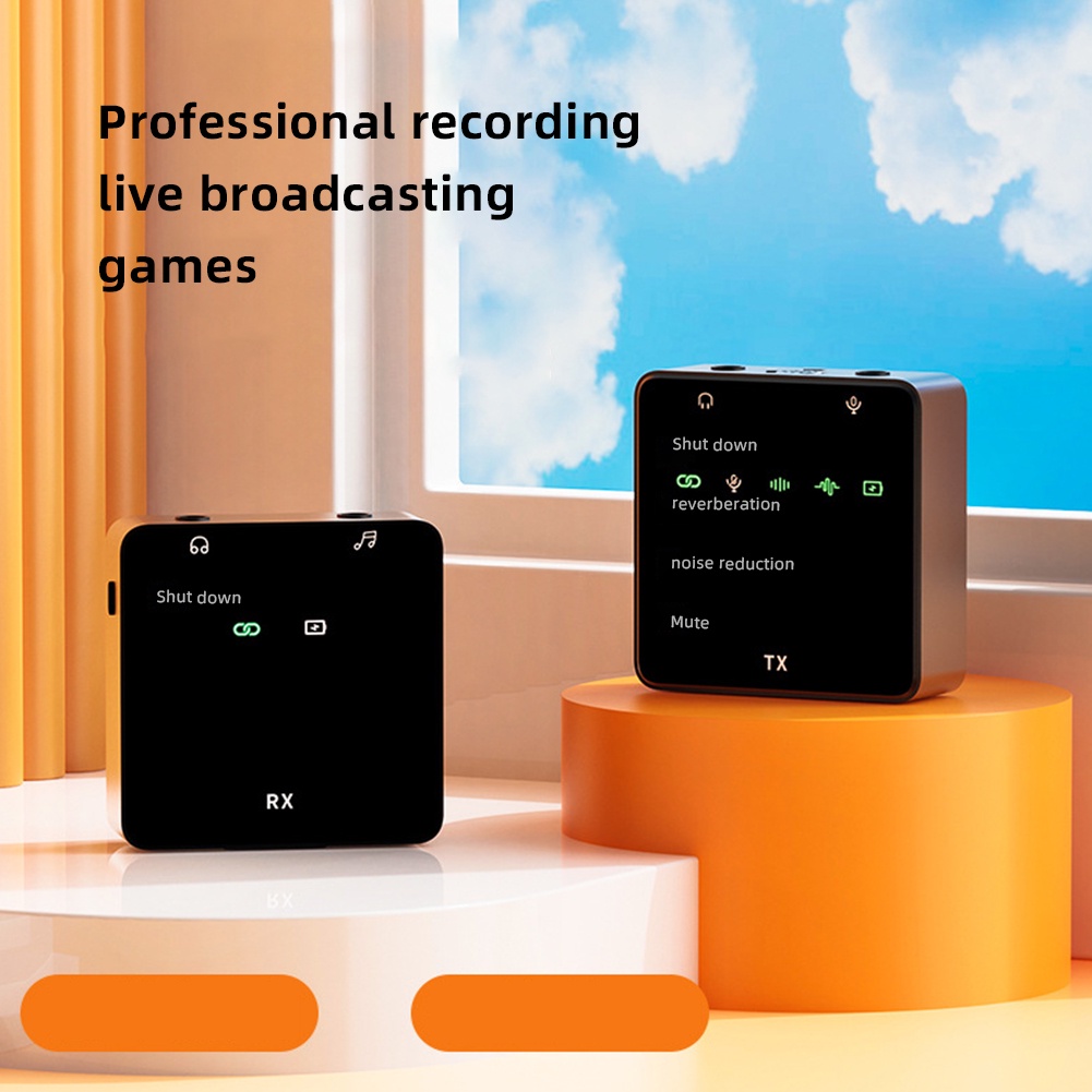 Jual Mic Wireless HP Vlog Youtuber Portable Mic for phone and Camera | Shopee Indonesia