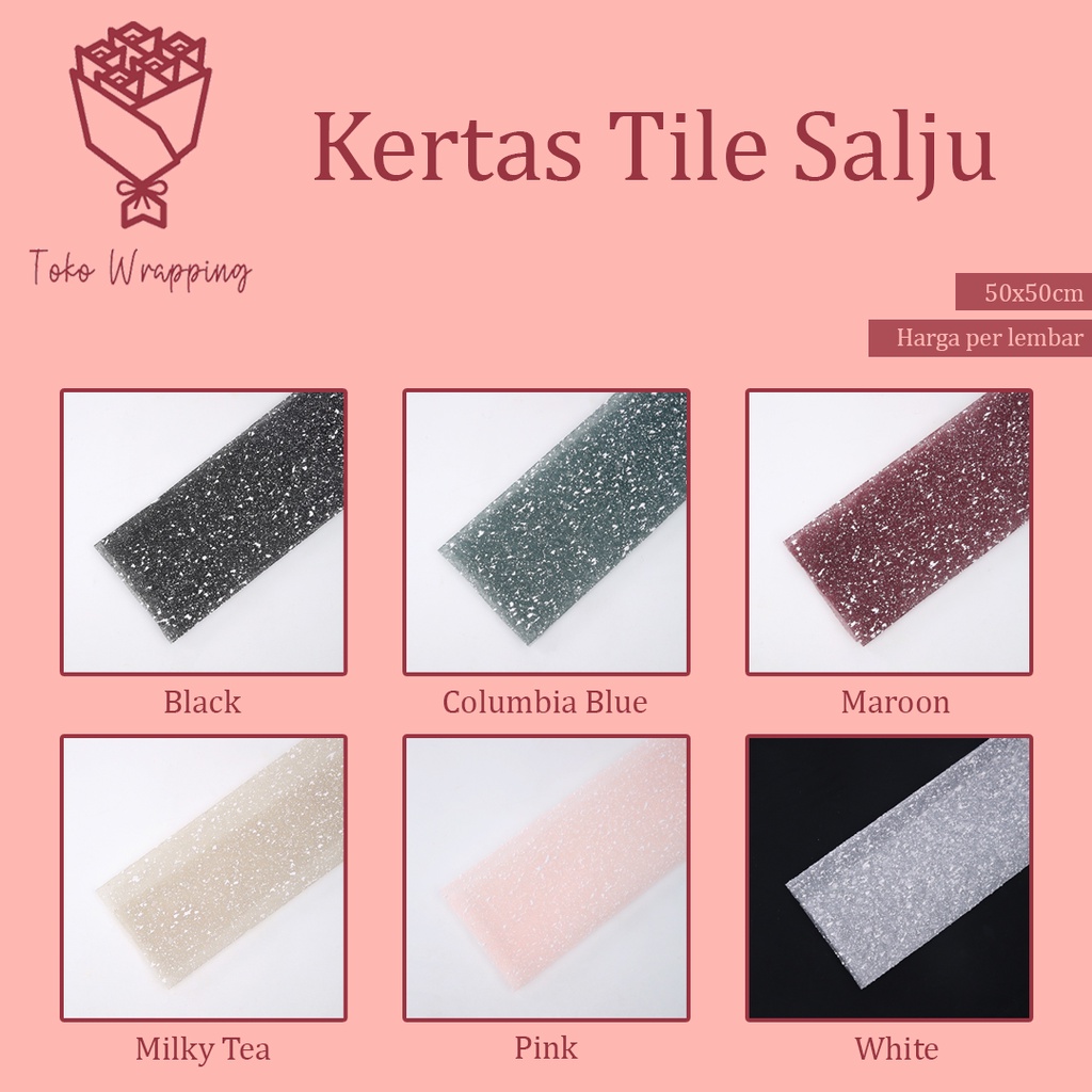 Jual Kertas Tile Salju Buket Lembaran Flower Wrapping Snow Tille ...